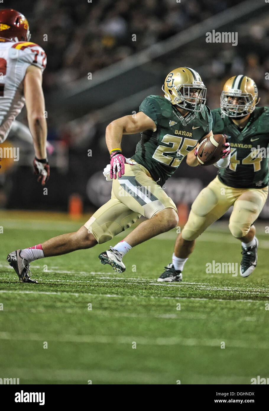 Baylor Bears defensive back Sam Holl (25) gets an interception.during ...