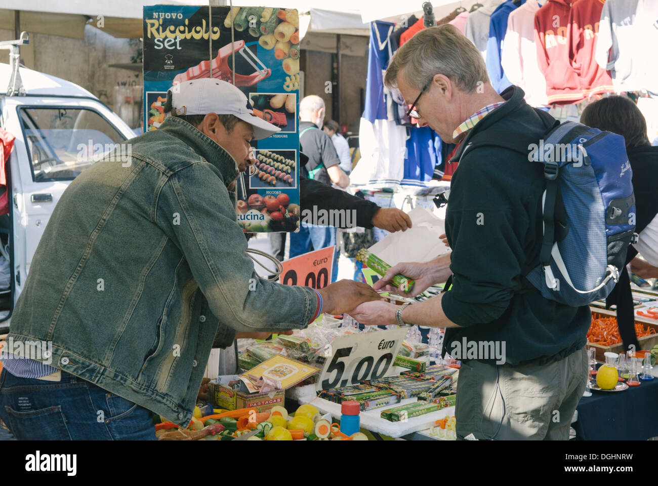 Farmers market at Campo De' Fiori, Via del Biscione, Rome, Province of ...