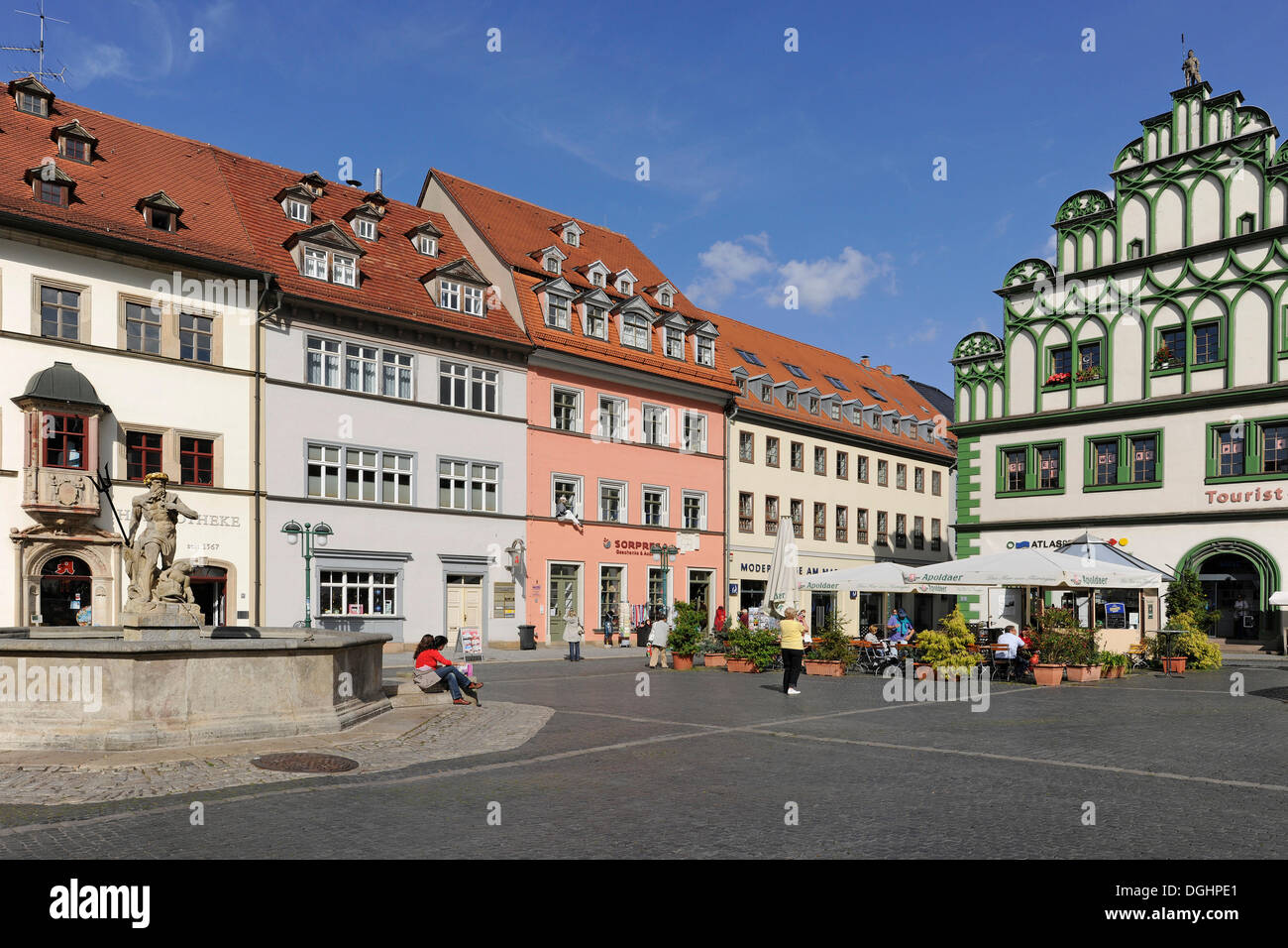 Marktplatz square, Weimar, Thuringia, Germany Stock Photo - Alamy