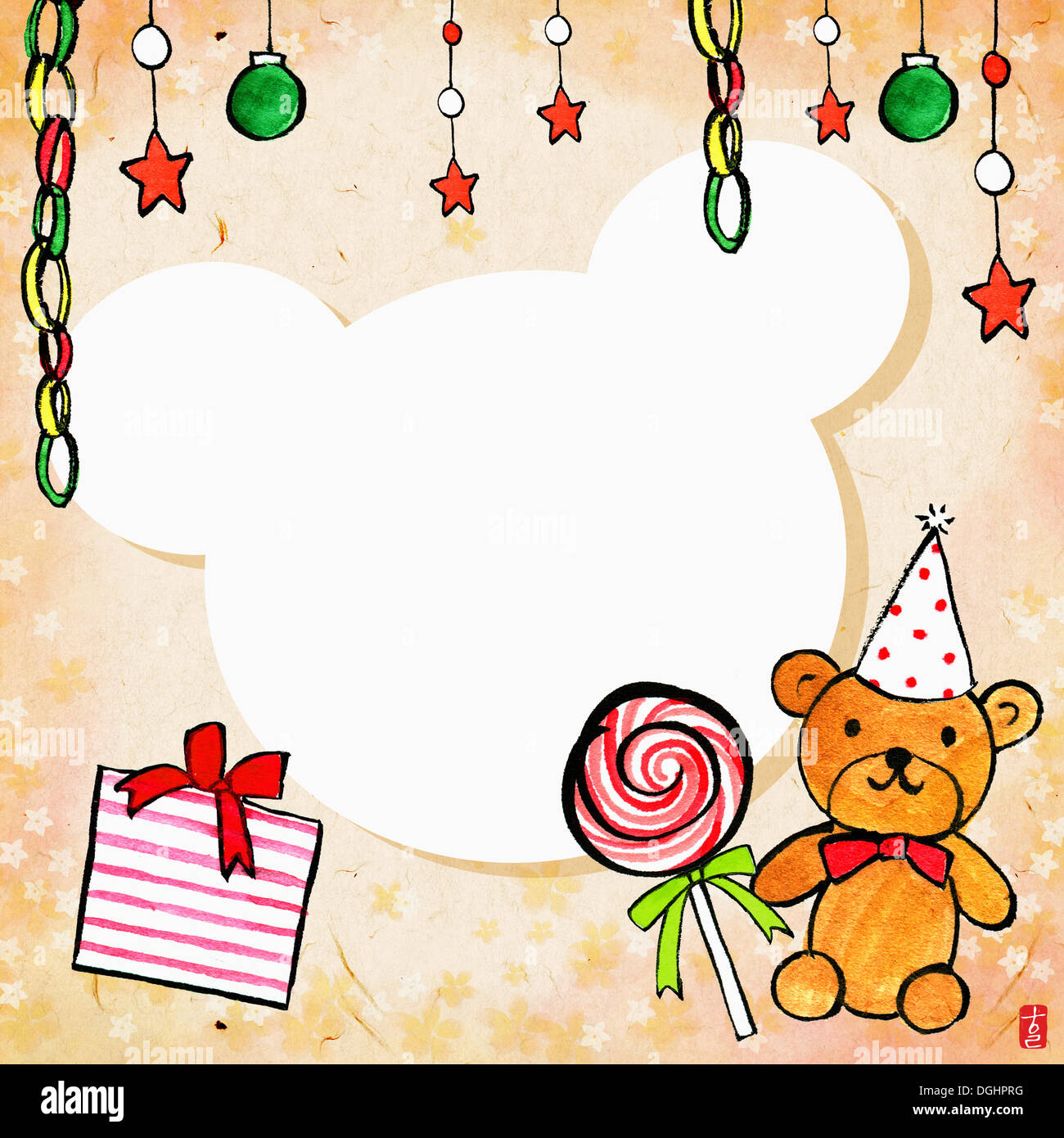 illustration of memo template in a concept of party Stock Photo - Alamy