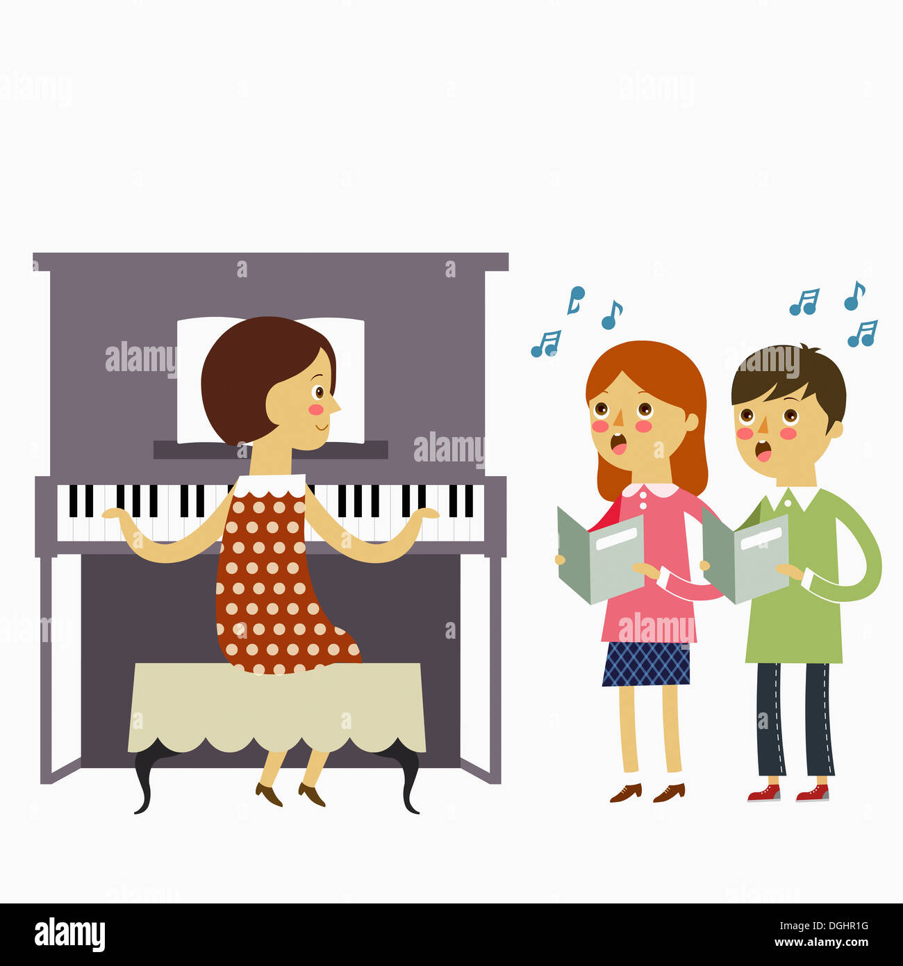 Playing piano while singing Cut Out Stock Images & Pictures - Alamy