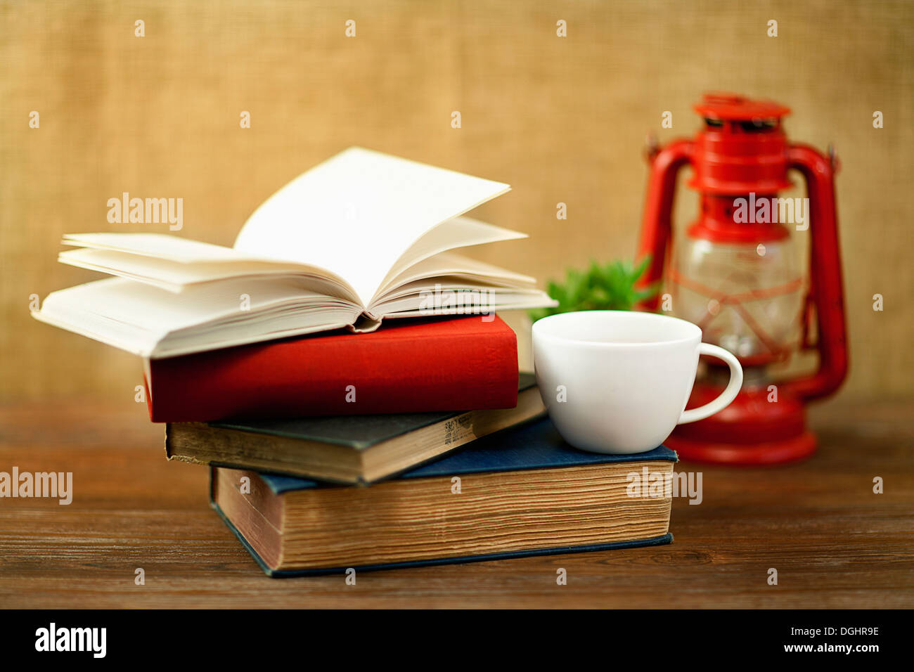 Old looking books in pile hi-res stock photography and images - Alamy