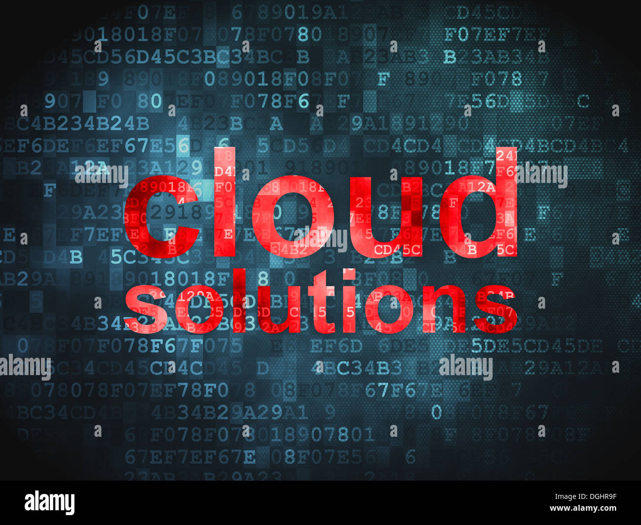 Cloud computing technology, networking concept: Cloud Solutions Stock ...
