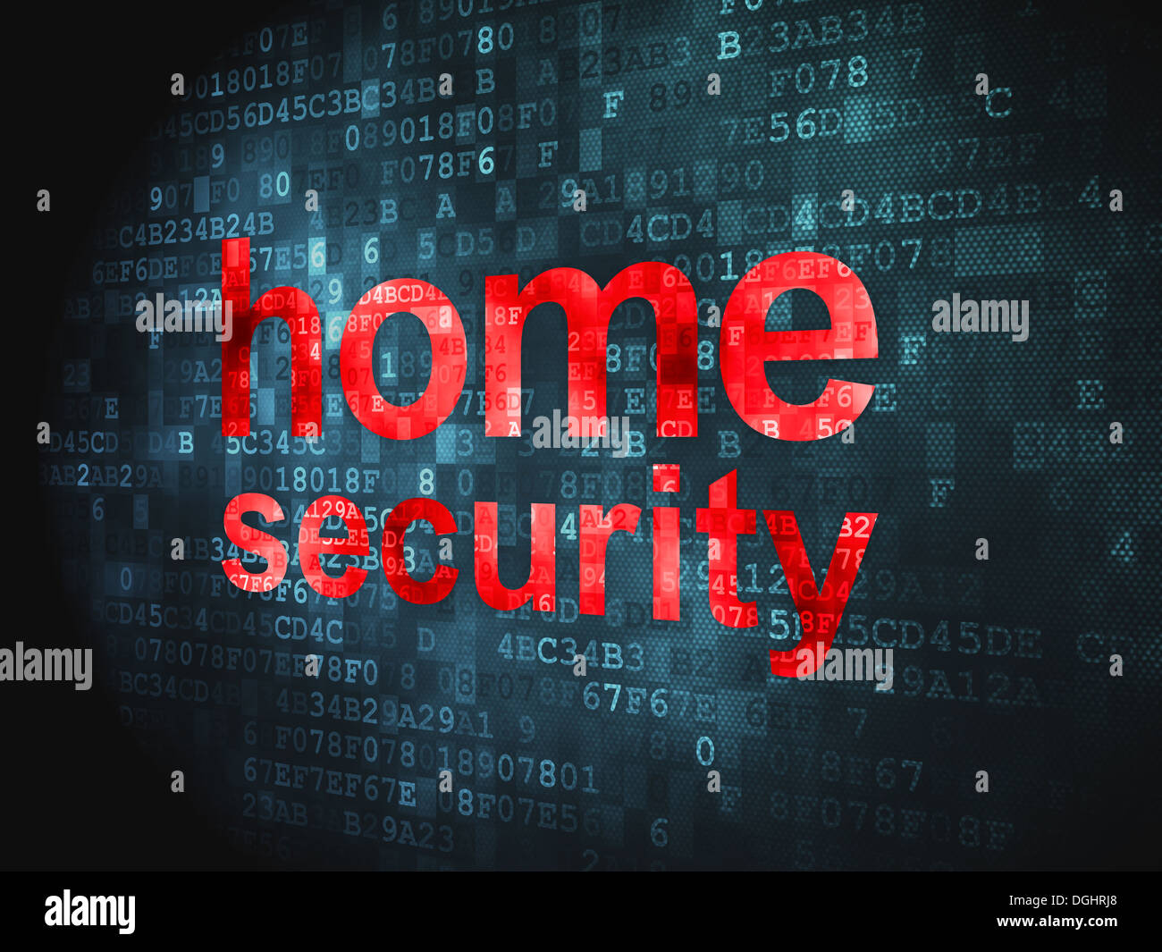 Safety concept: Home Security on digital background Stock Photo - Alamy