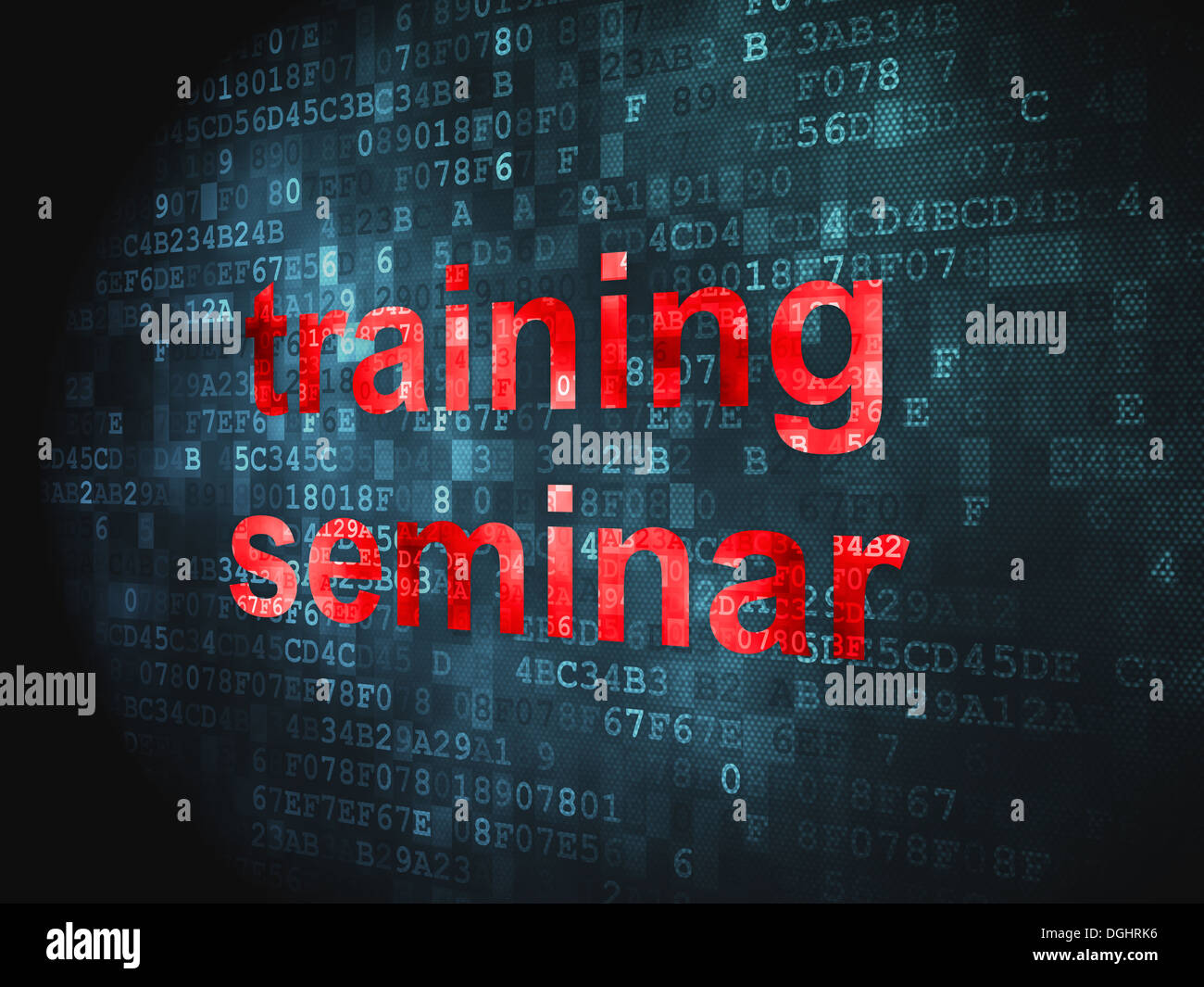 Education concept: Training Seminar on digital background Stock Photo ...