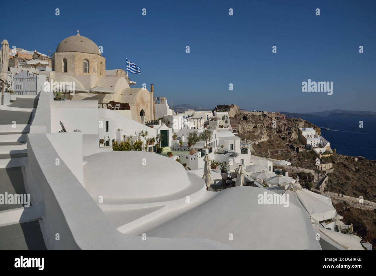 Santorini rooftops hi-res stock photography and images - Alamy