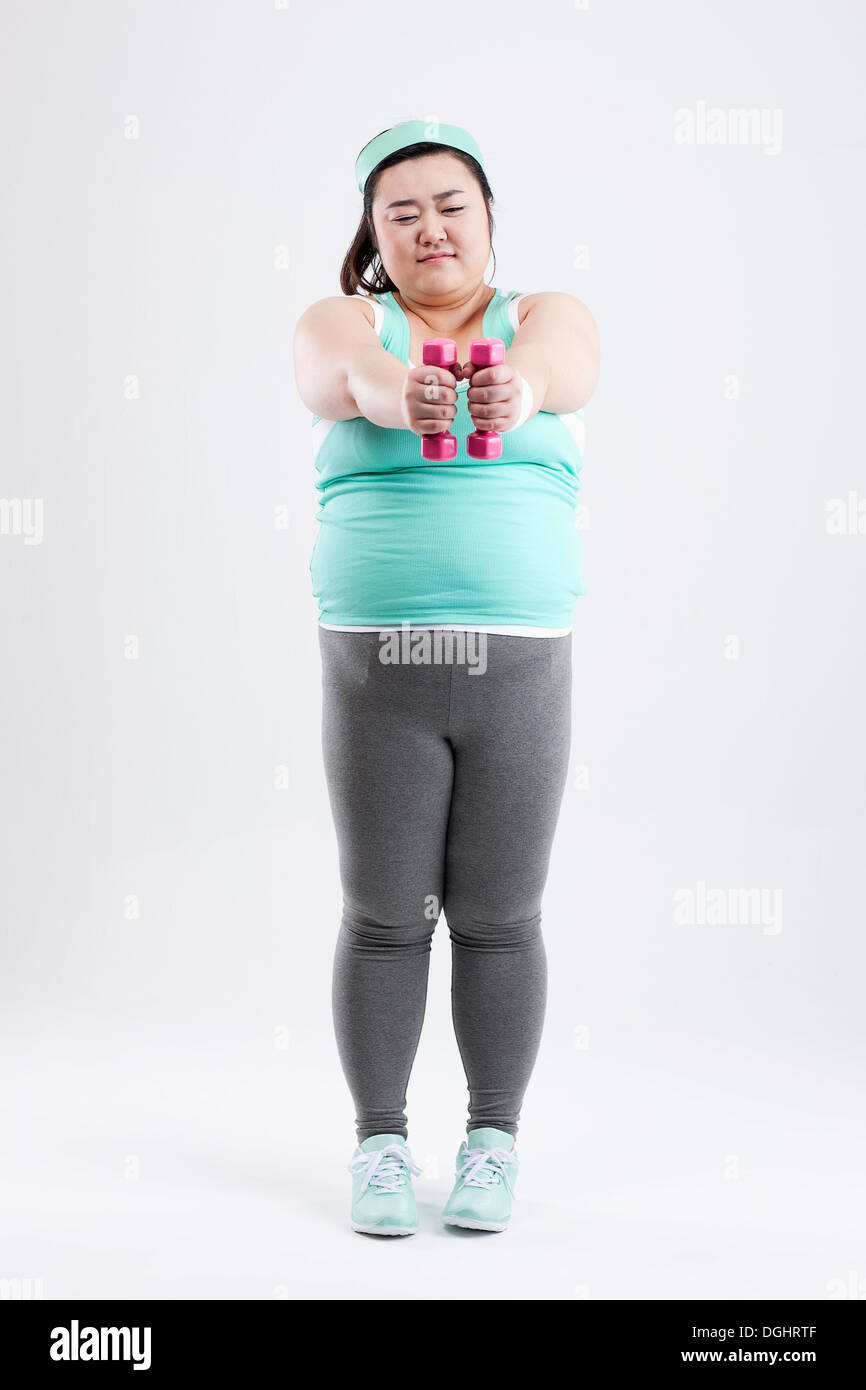 Fat girl in gym outfit hi-res stock photography and images - Alamy