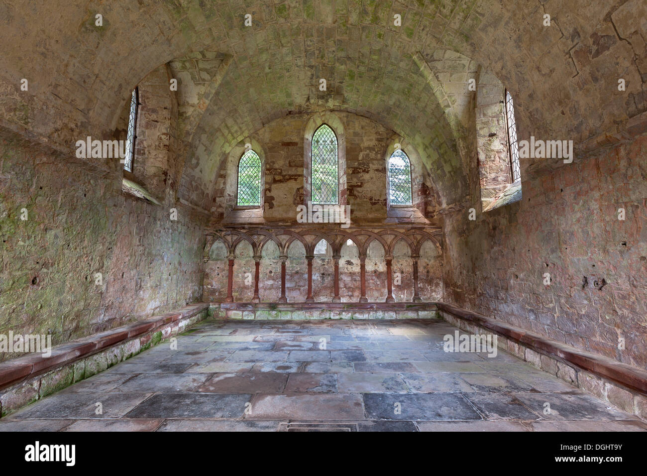 Dryburgh Abbey, Chapter House, St. Boswells, Borders District, Scotland ...