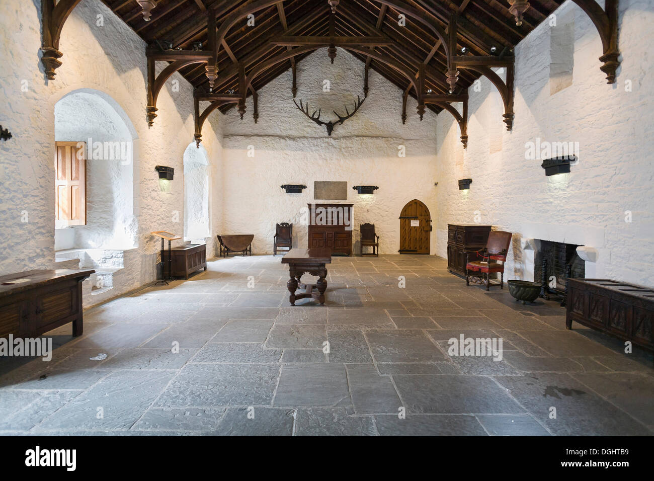 Cahir Castle, interior, Cahir, County Tipperary, Ireland Stock Photo ...
