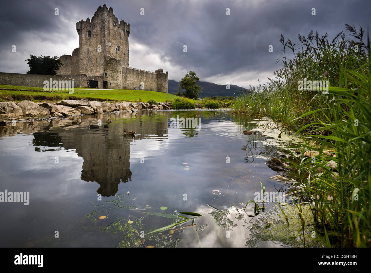 Killarney Castle on Lough Leane, Killarney, County Kerry, Ireland Stock ...