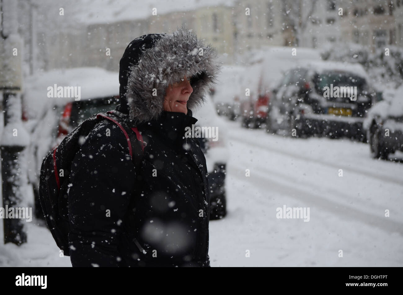 Blizzard walking struggle hi-res stock photography and images - Alamy