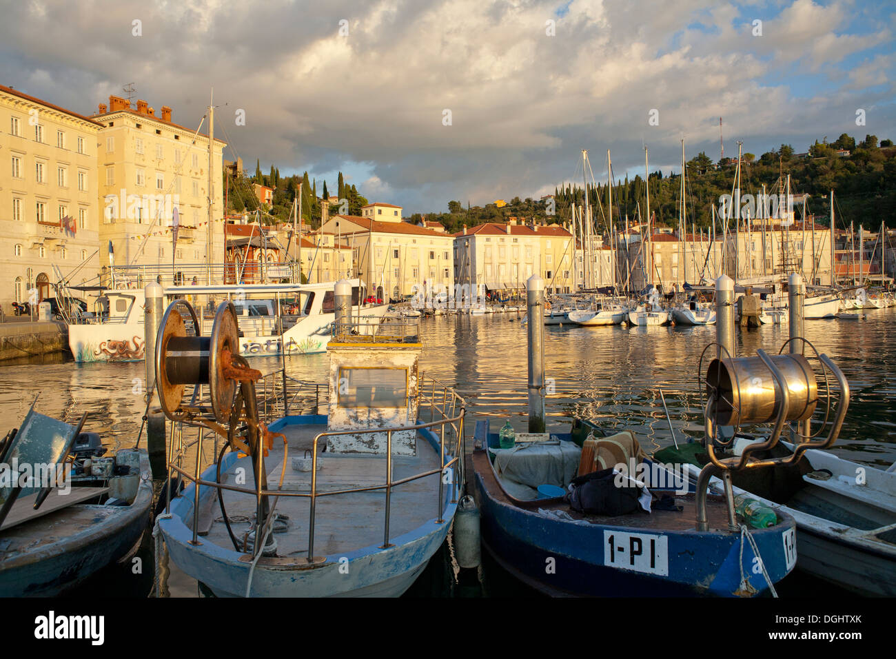 Fishing boats port piran hi-res stock photography and images - Alamy