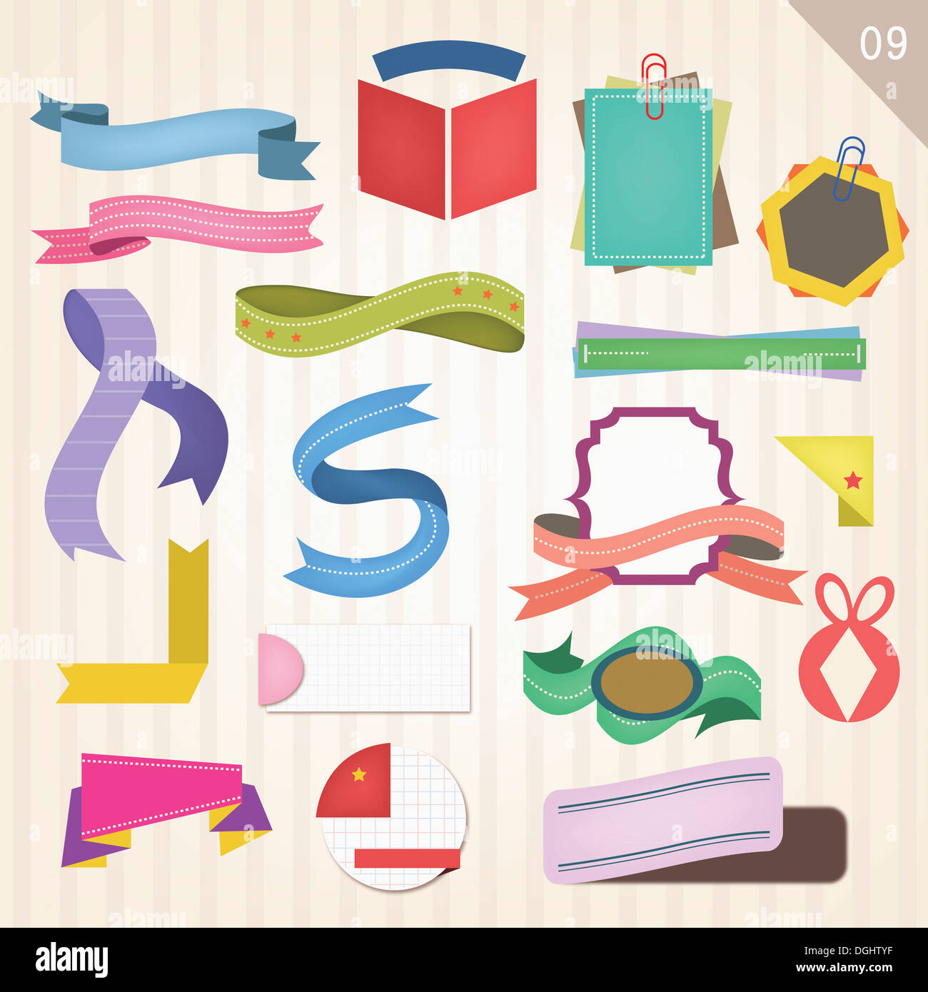 an illustration of different types of badges and awards Stock Photo - Alamy