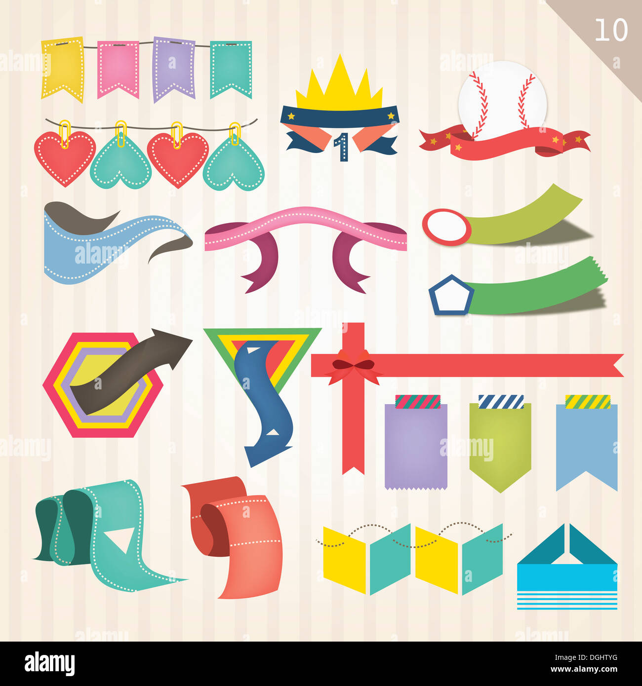 an illustration of different types of badges and awards Stock Photo - Alamy