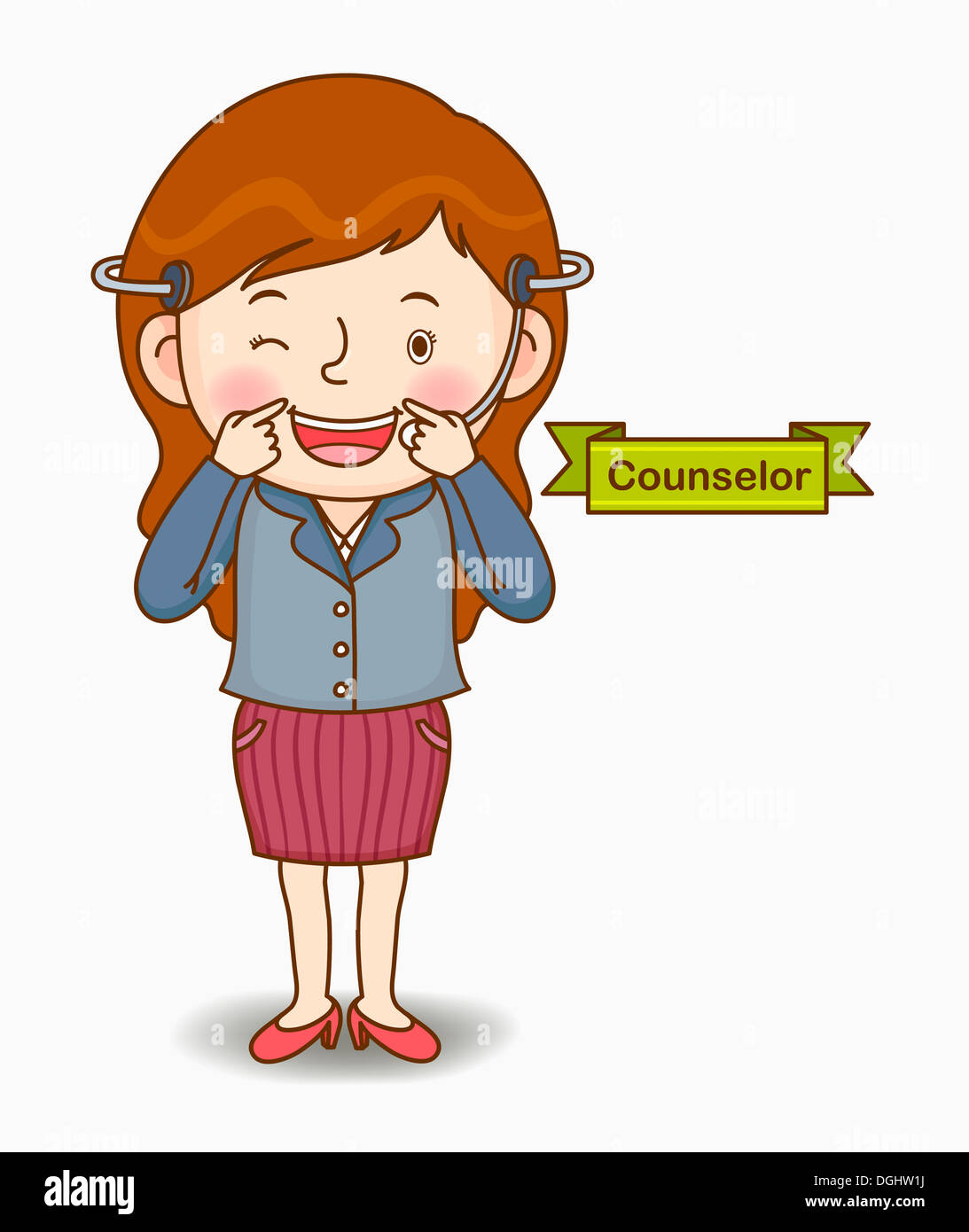 an illustration of a counselor Stock Photo - Alamy