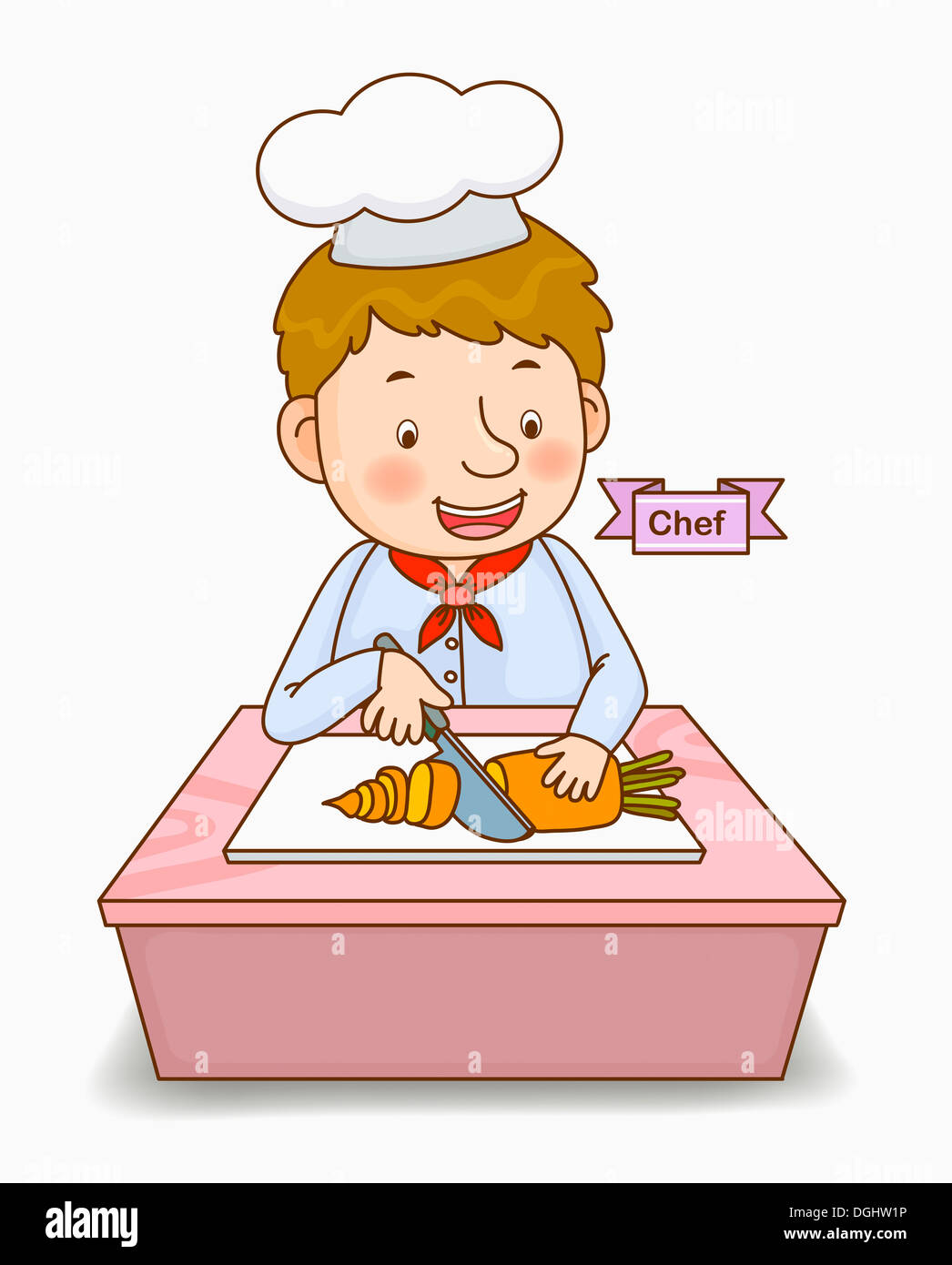 an illustration of a chef Stock Photo - Alamy