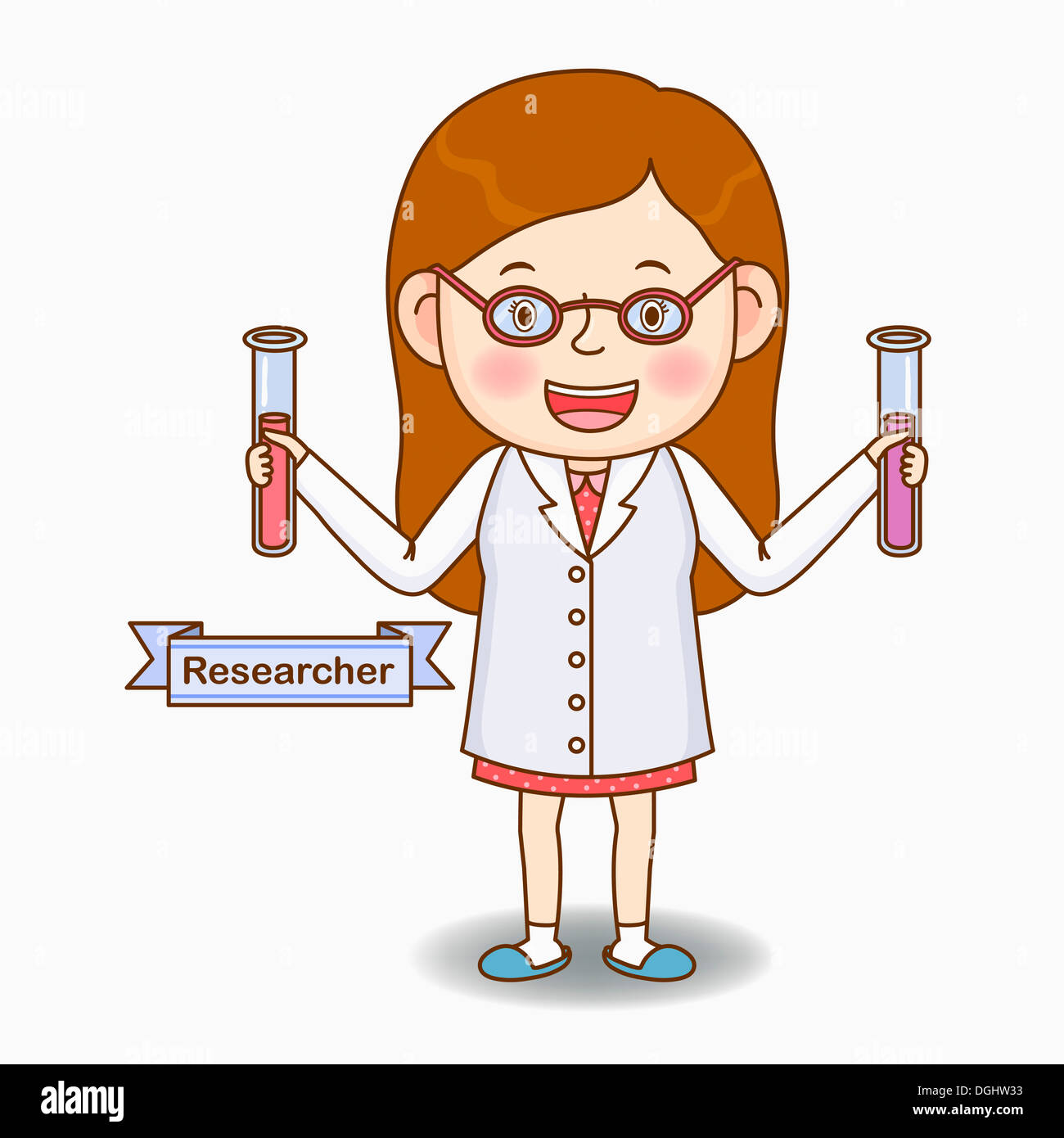 an illustration of a researcher Stock Photo - Alamy