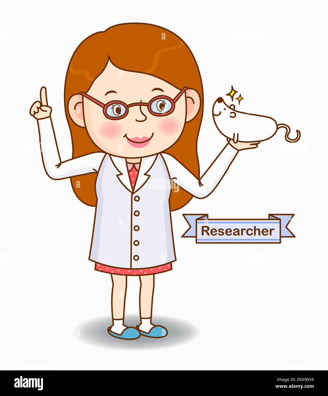 an illustration of a researcher Stock Photo - Alamy