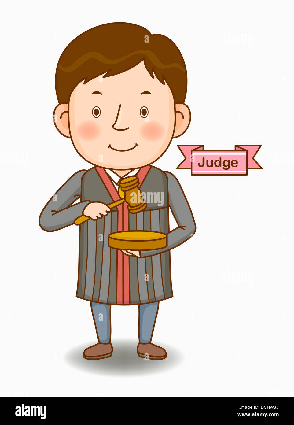 an illustration of a judge Stock Photo - Alamy