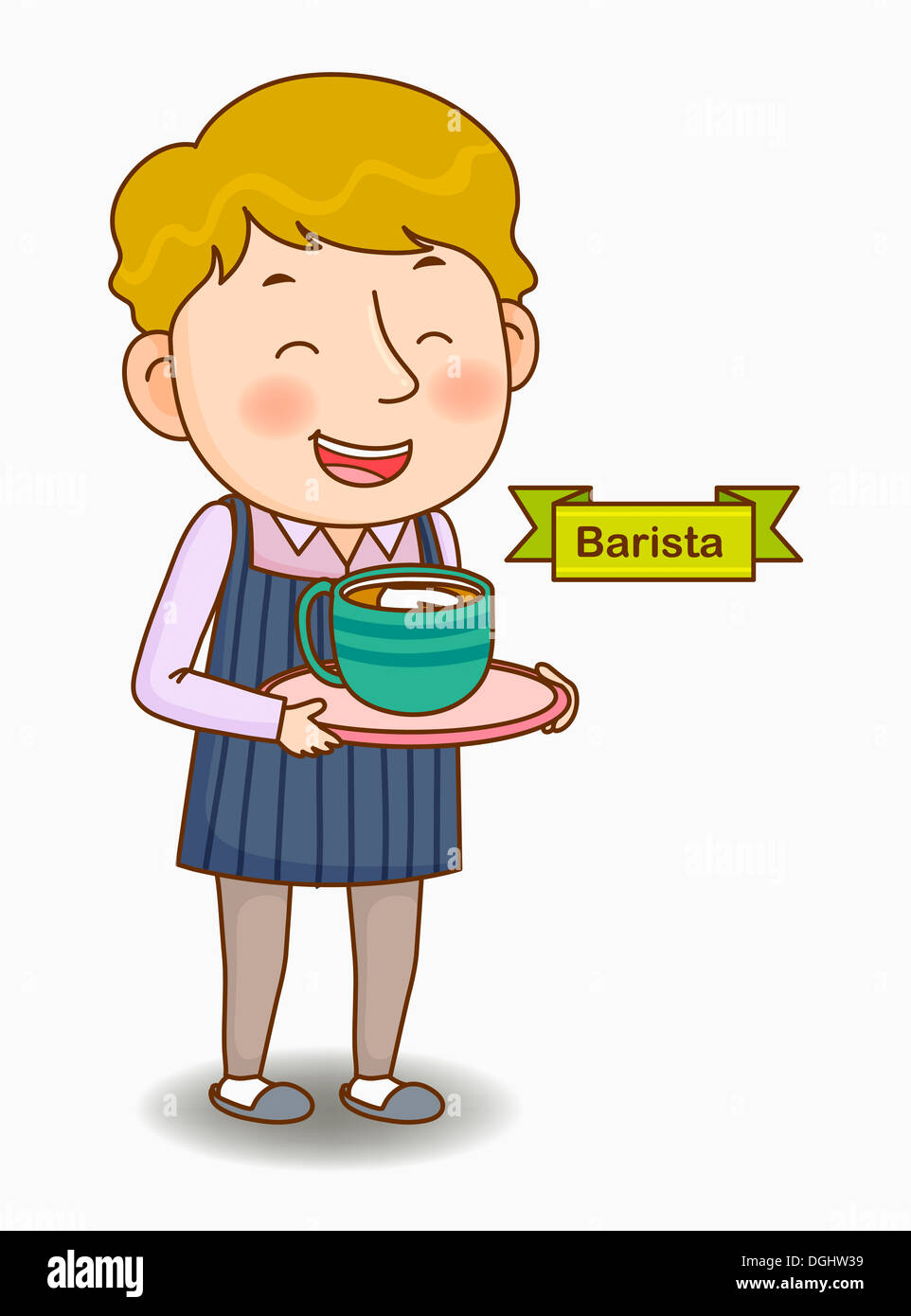 an illustration of a barista Stock Photo - Alamy