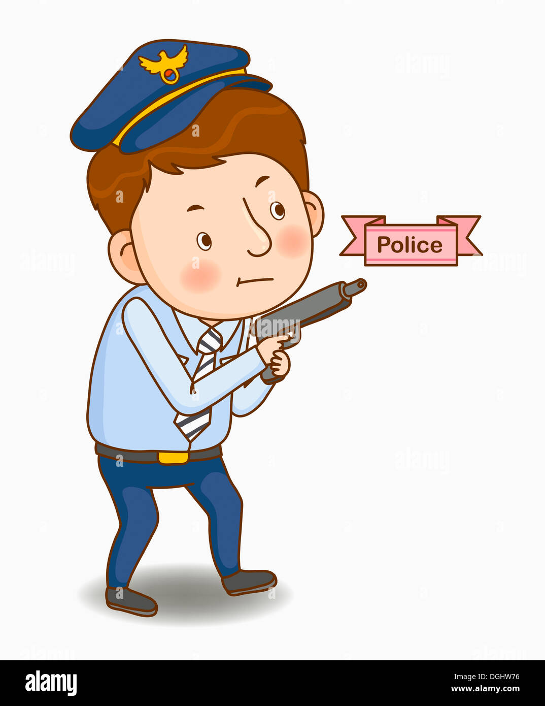 an illustration of a police officer Stock Photo - Alamy