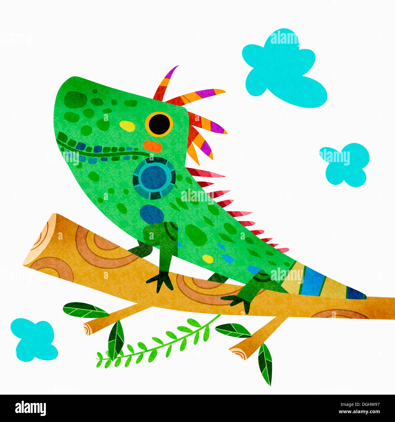an illustration of a iguana Stock Photo - Alamy