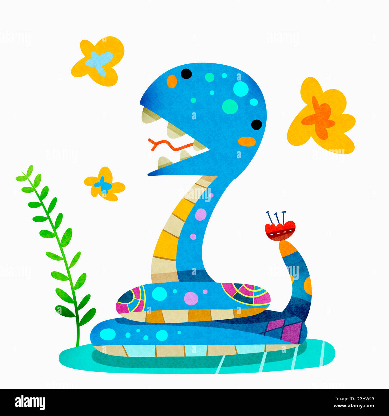 an illustration of a snake Stock Photo - Alamy
