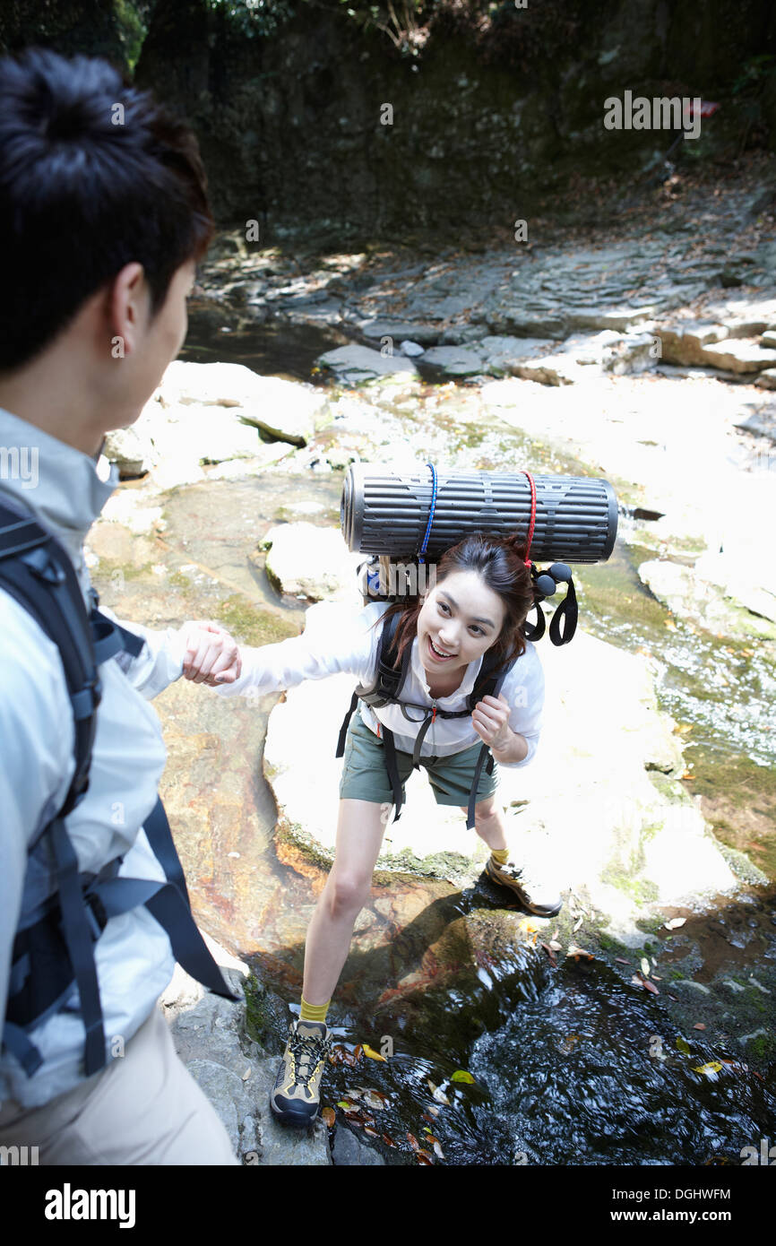 Man catching woman hi-res stock photography and images - Alamy