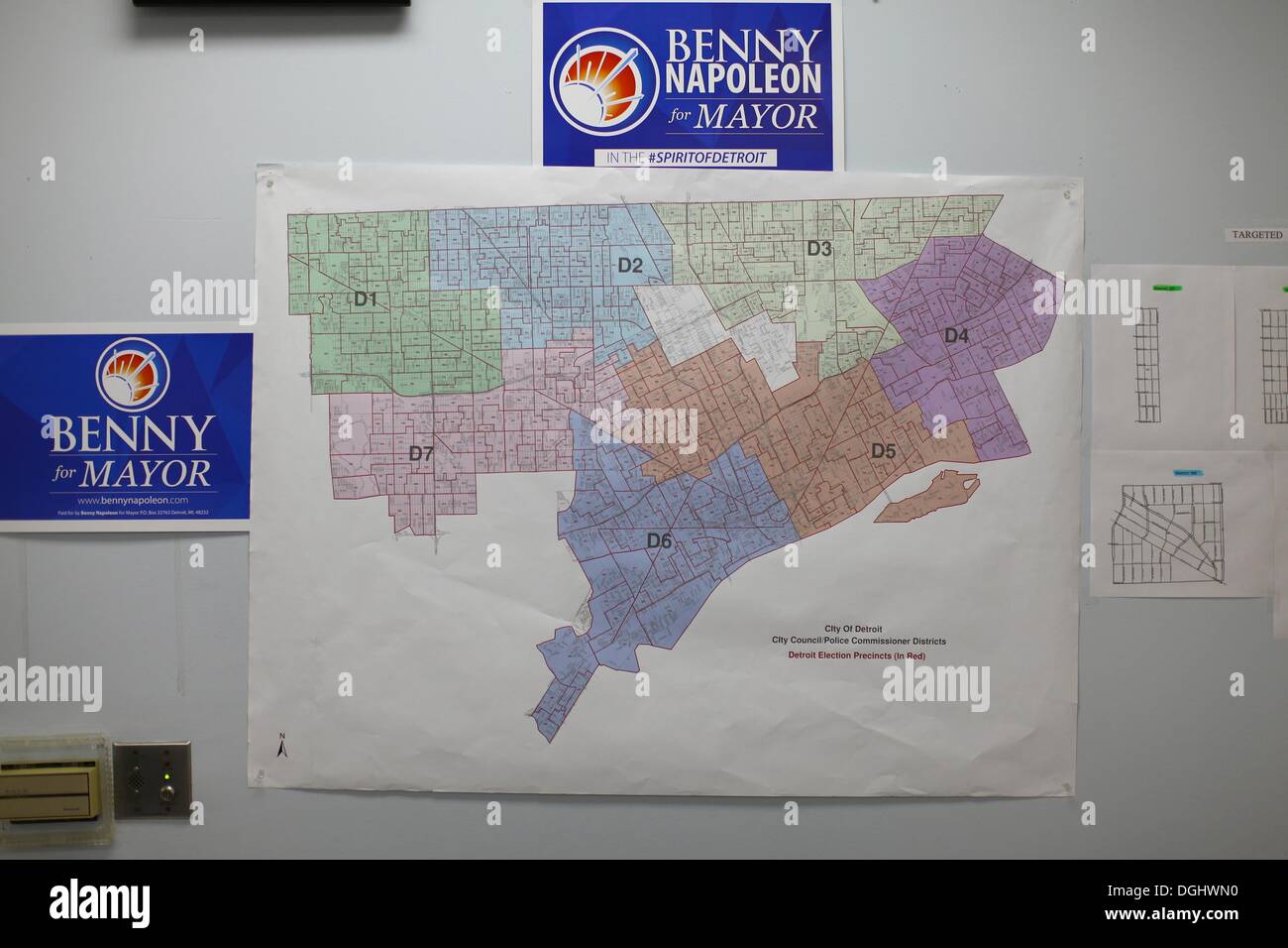 Detroit, Michigan, USA. 10th May, 2013. Detroits Election precincts ...