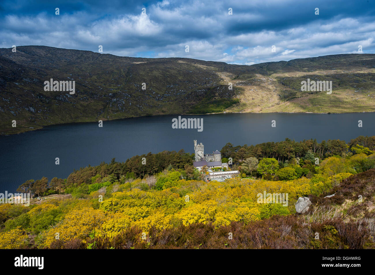 Glenveagh Castle on Lough Beagh, County Donegal, Republic of Ireland ...
