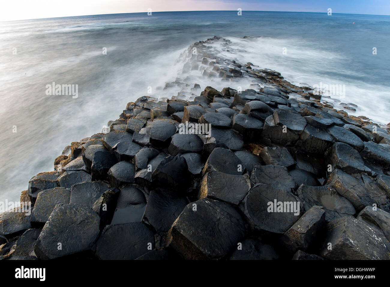 Basalt columns at the Giant's Causeway, Causeway Coast, County Antrim ...
