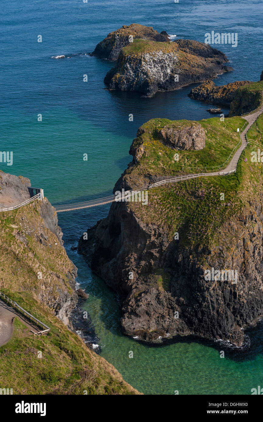 Carrick-a-Rede Bridge, suspension bridge, Moyle, Northern Ireland ...