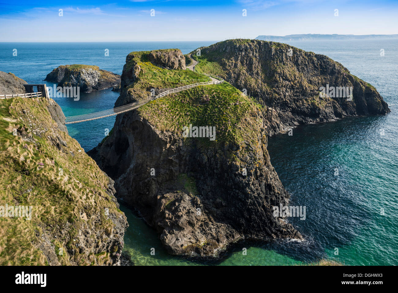 Carrick-a-Rede Bridge, suspension bridge, Moyle, Northern Ireland ...