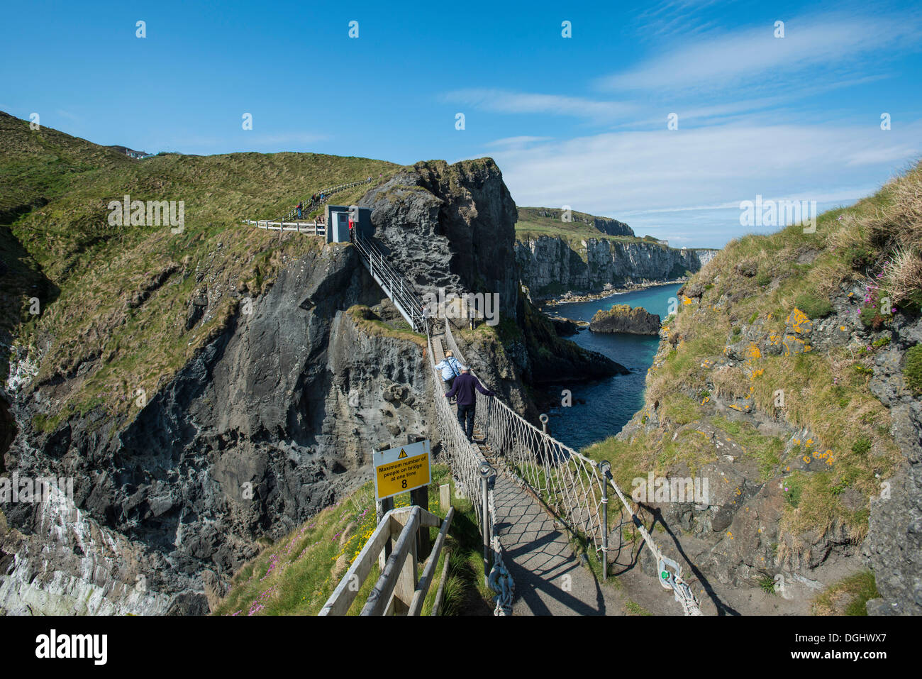 Carrick-a-Rede Bridge, suspension bridge, Moyle, Northern Ireland ...