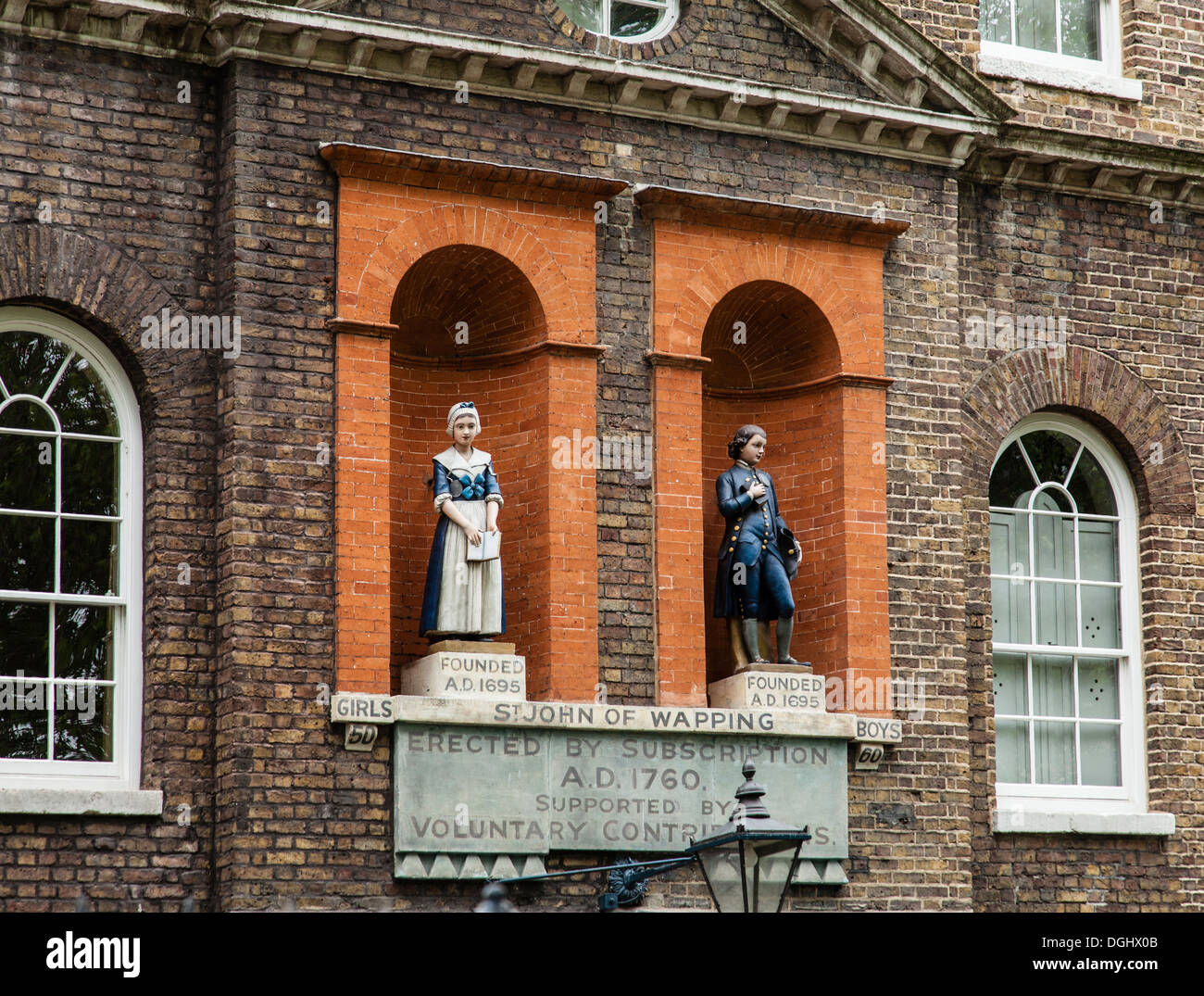 The front of the St John of Wapping church school founded in 1695 for ...