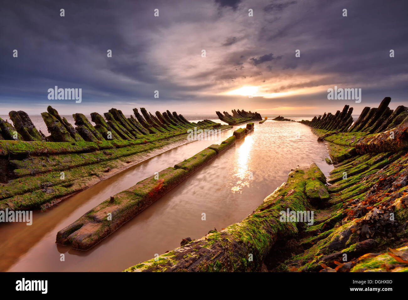 Views of the hull and inside of a shipwreck Stock Photo - Alamy
