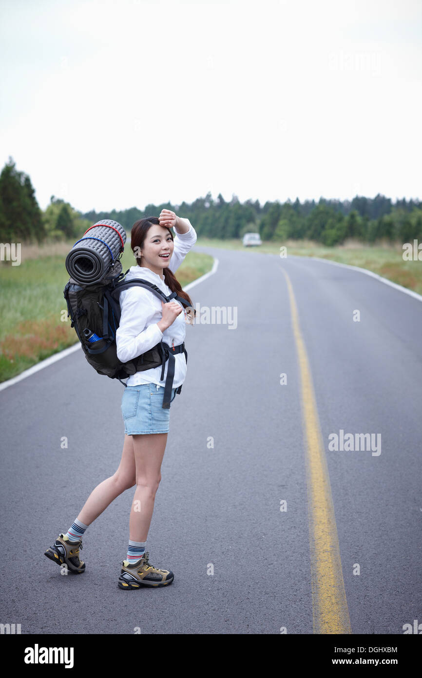 Man car winding road mountain hi-res stock photography and images - Alamy