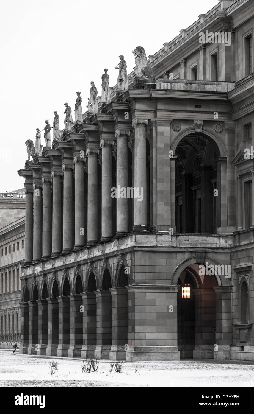 Arcades at the Hercules Hall of the Munich Residence, Hofgarten, Munich ...