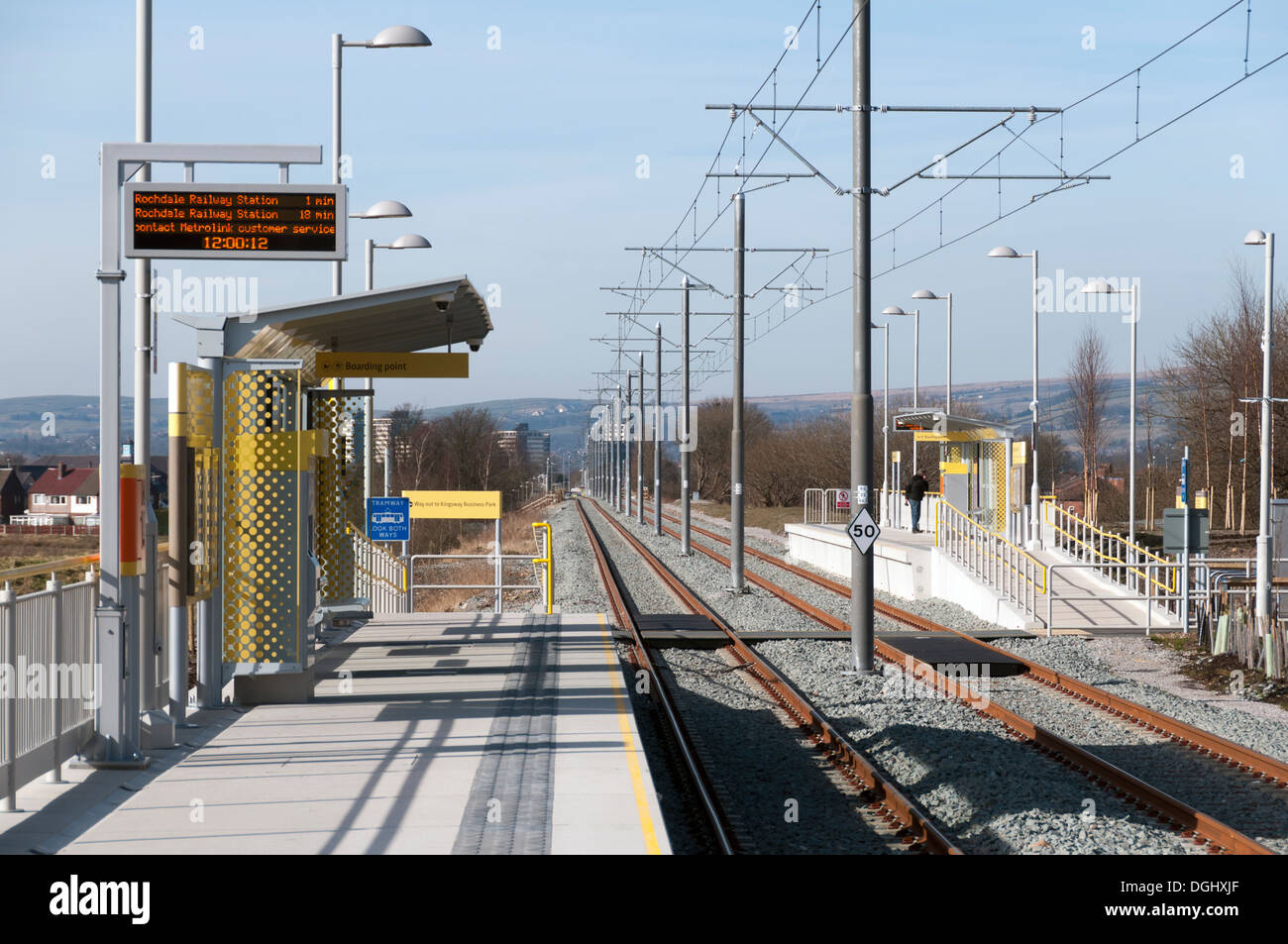At the Kingsway Business Park Metrolink tram stop, on the Oldham ...