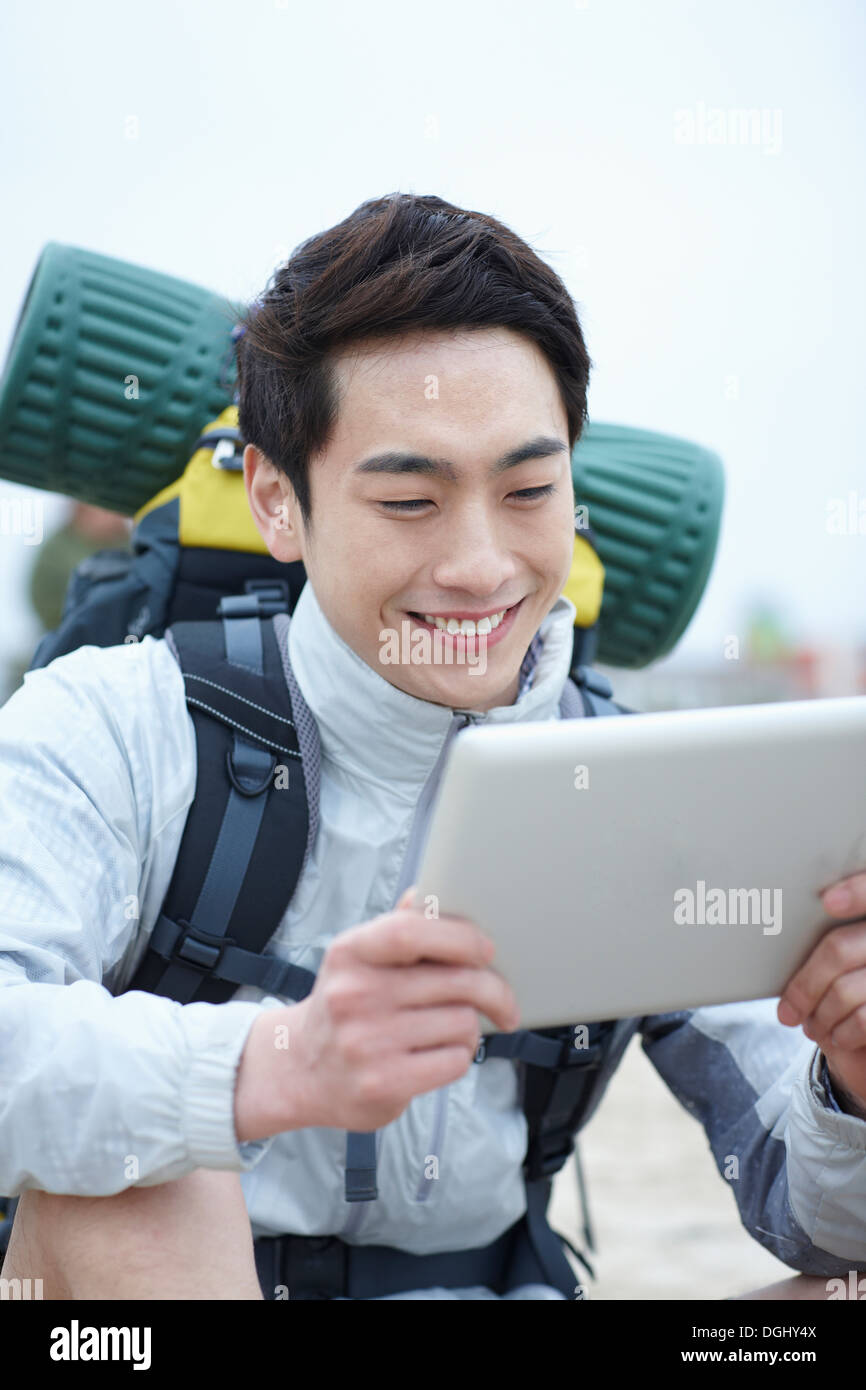 a man having a rest at the beach Stock Photo - Alamy
