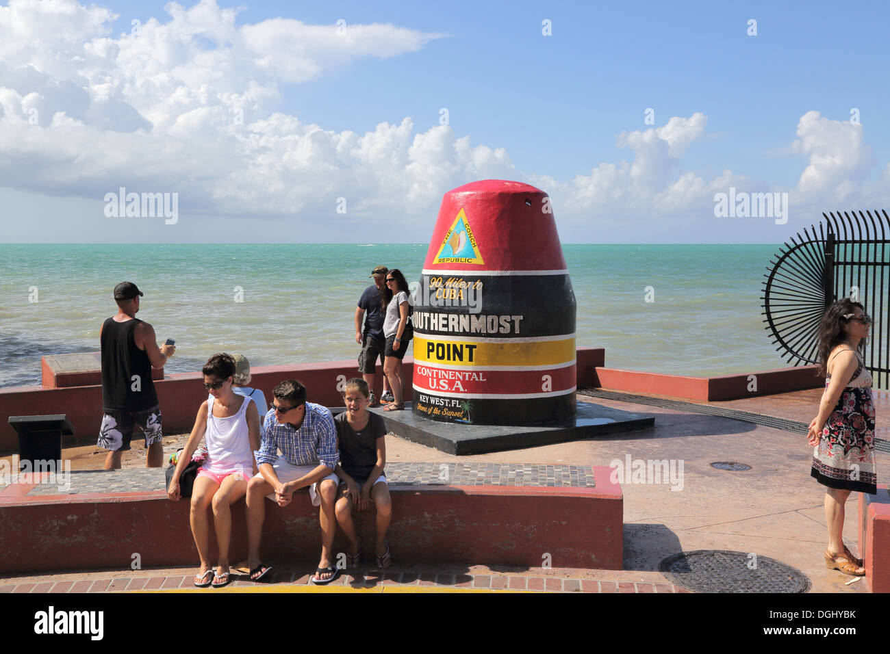 the southernmost point of continental USA at key west at the southern ...