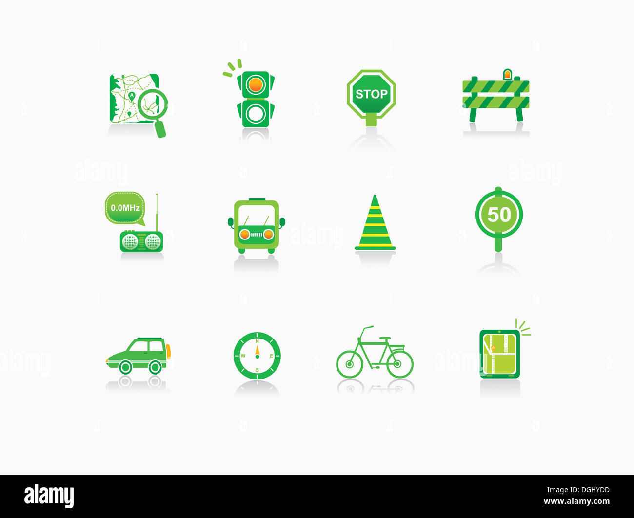 a set of icons for mobile devices Stock Photo - Alamy