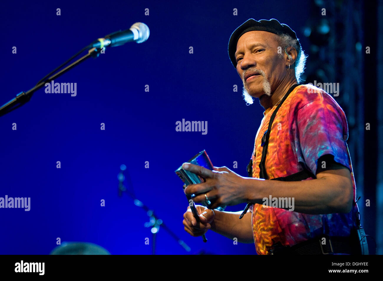 US band The Neville Brothers, live at the Blue Balls Festival in the ...