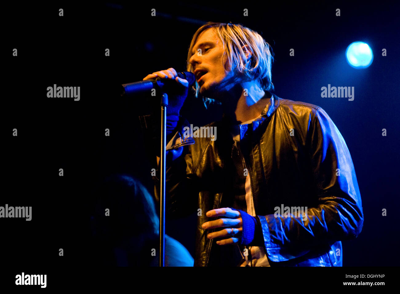 Adrian Sieber, frontman and singer of the Swiss rock band Lovebugs ...