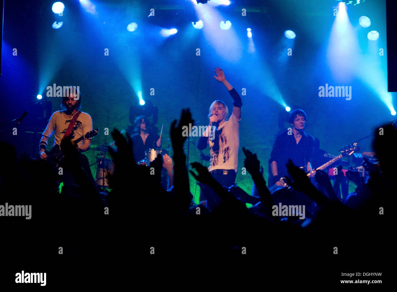 Swiss rock band Lovebugs performing live in Schueuer concert hall ...