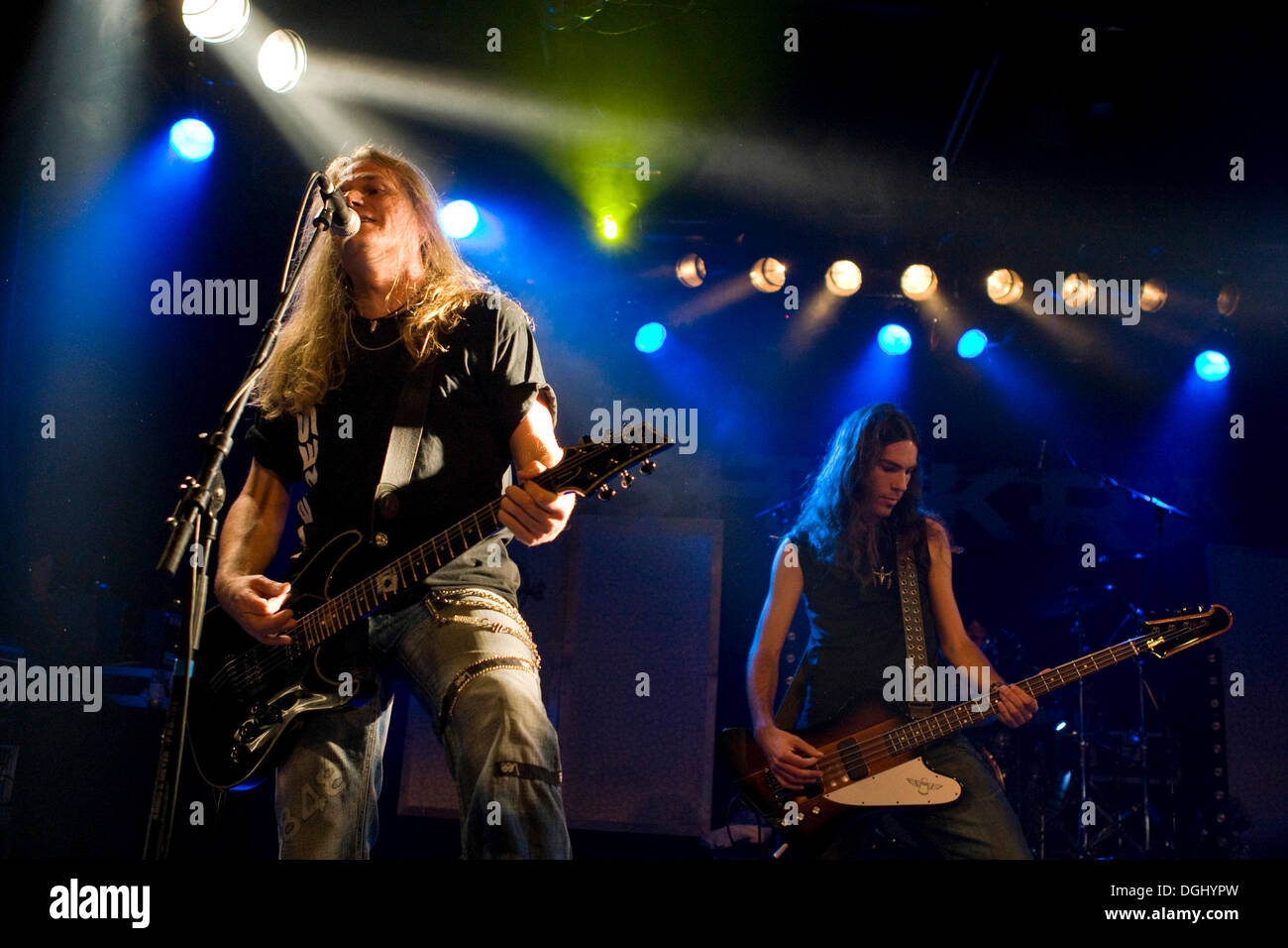 Thomas Muster, guitarist of the Swiss hard rock band Shakra live at the ...