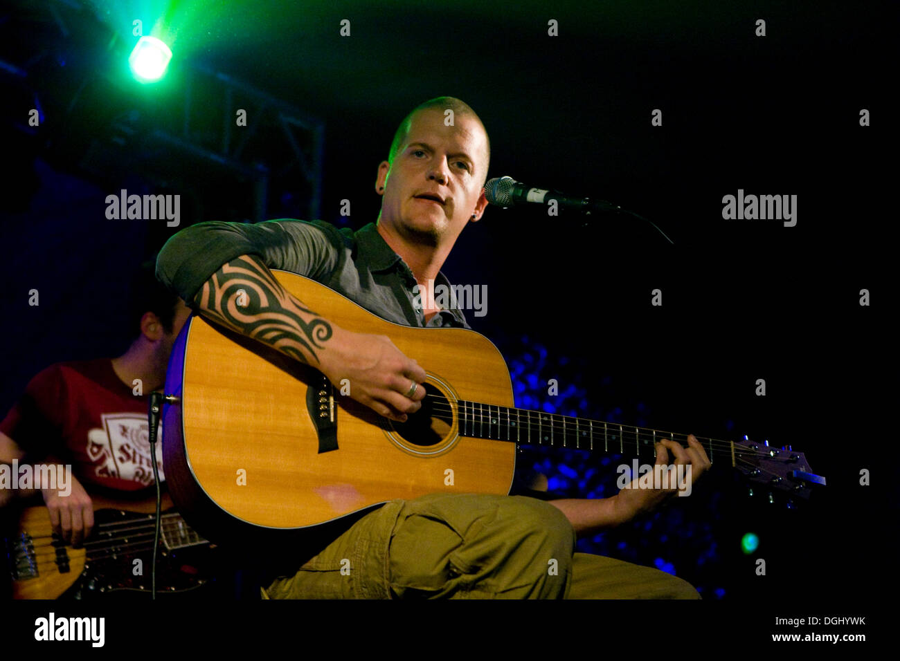 Chris Haffner, guitarist of the Swiss pop band Myron live in the ...