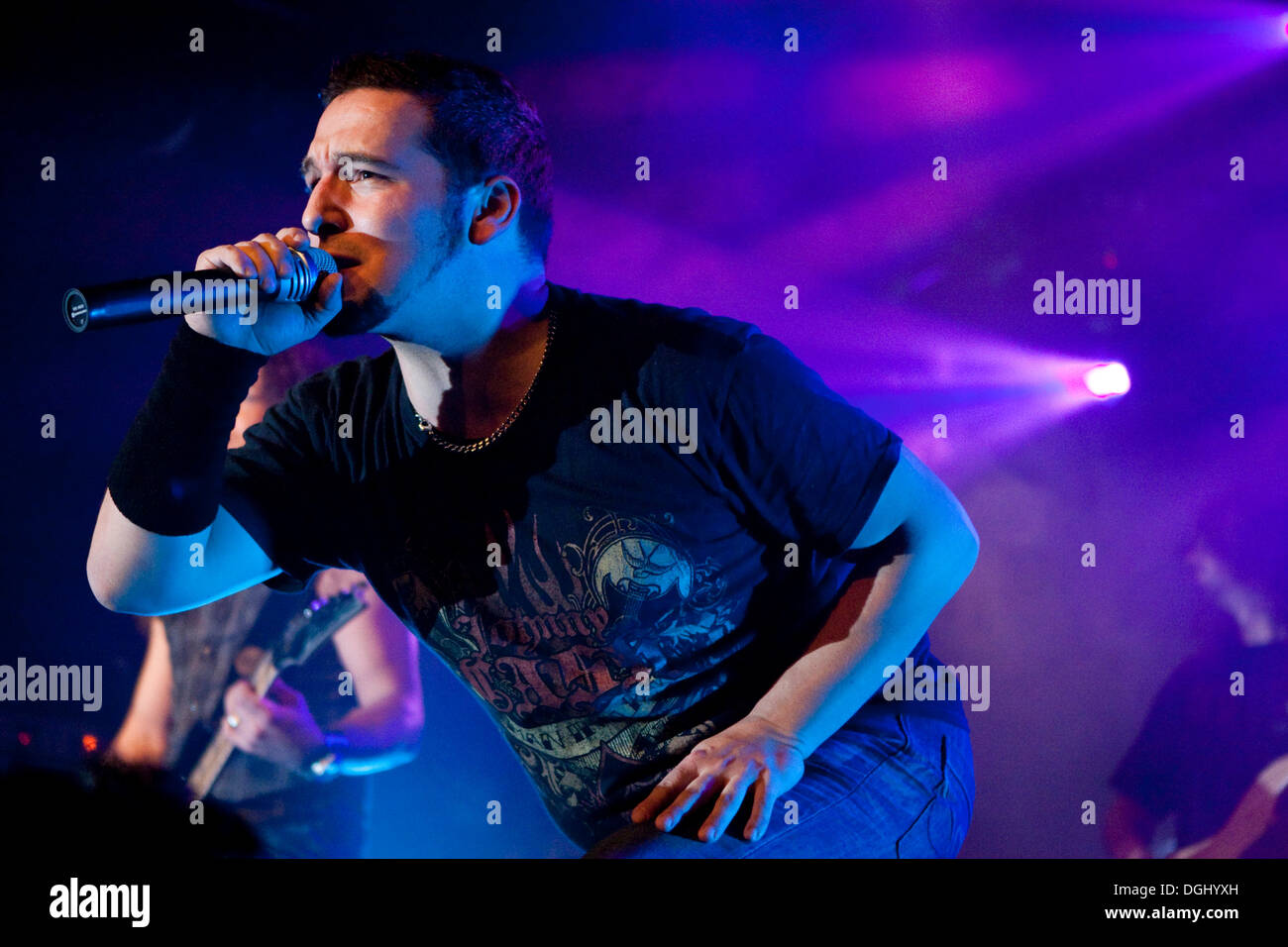 Heinz Muther, singer and front man of the Swiss metal band Crown of ...