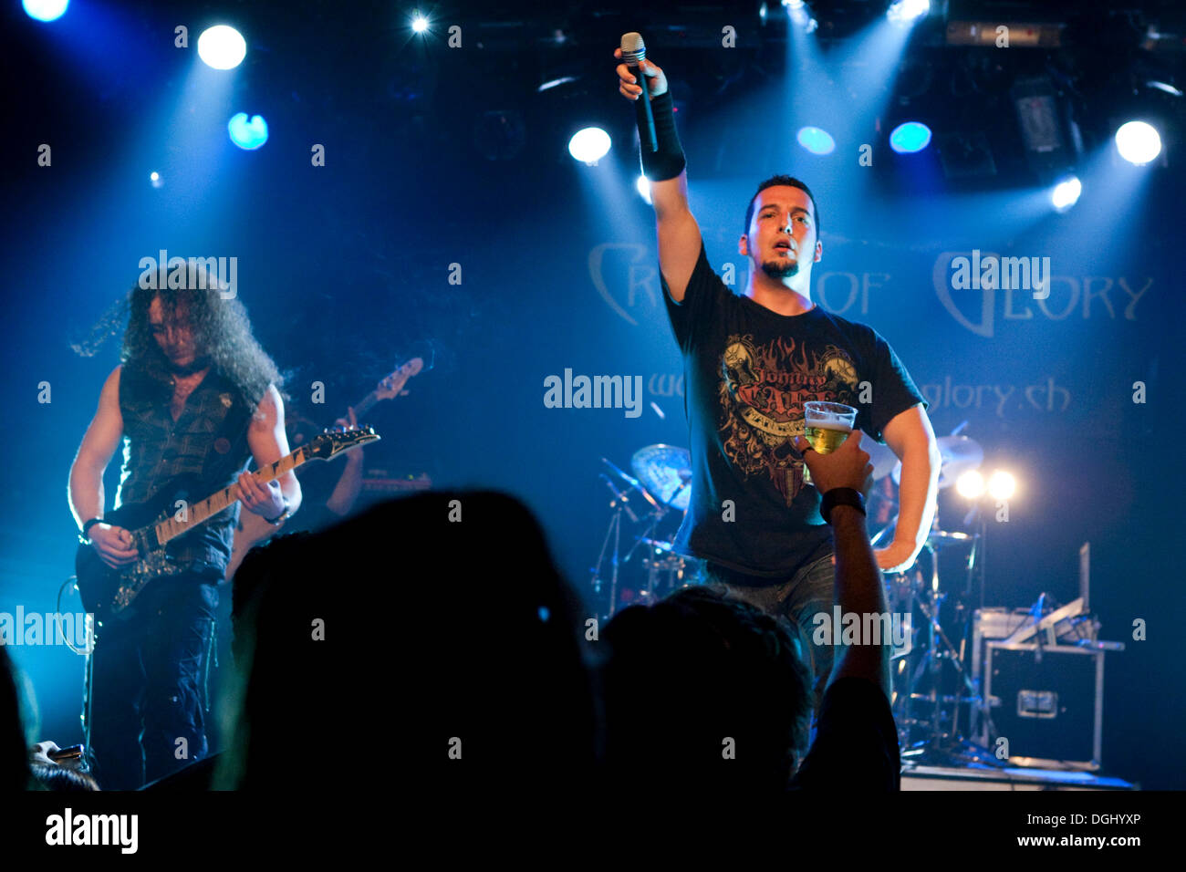 The Swiss metal band Crown of Glory live in the Schueuer concert hall ...