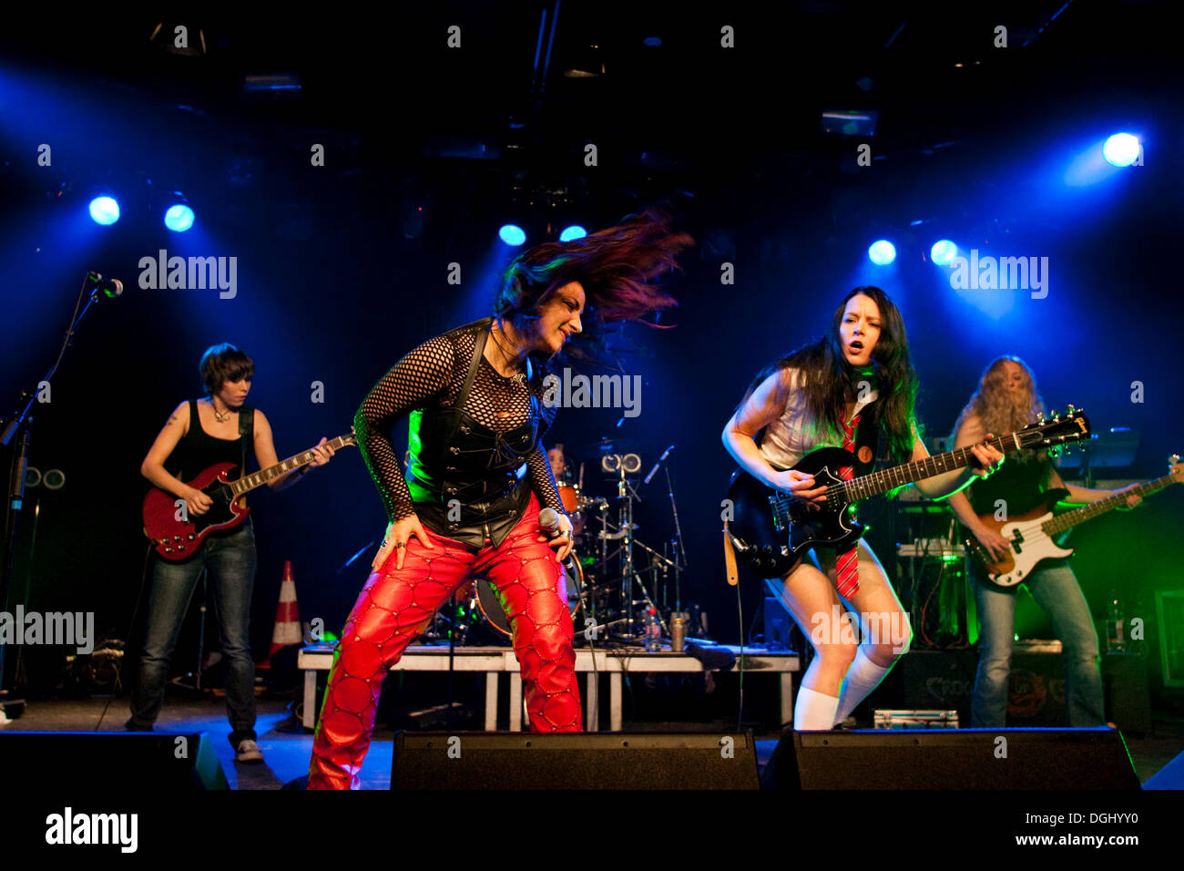 The German women AC/DC cover band Hells Belles live at the Schueuer ...
